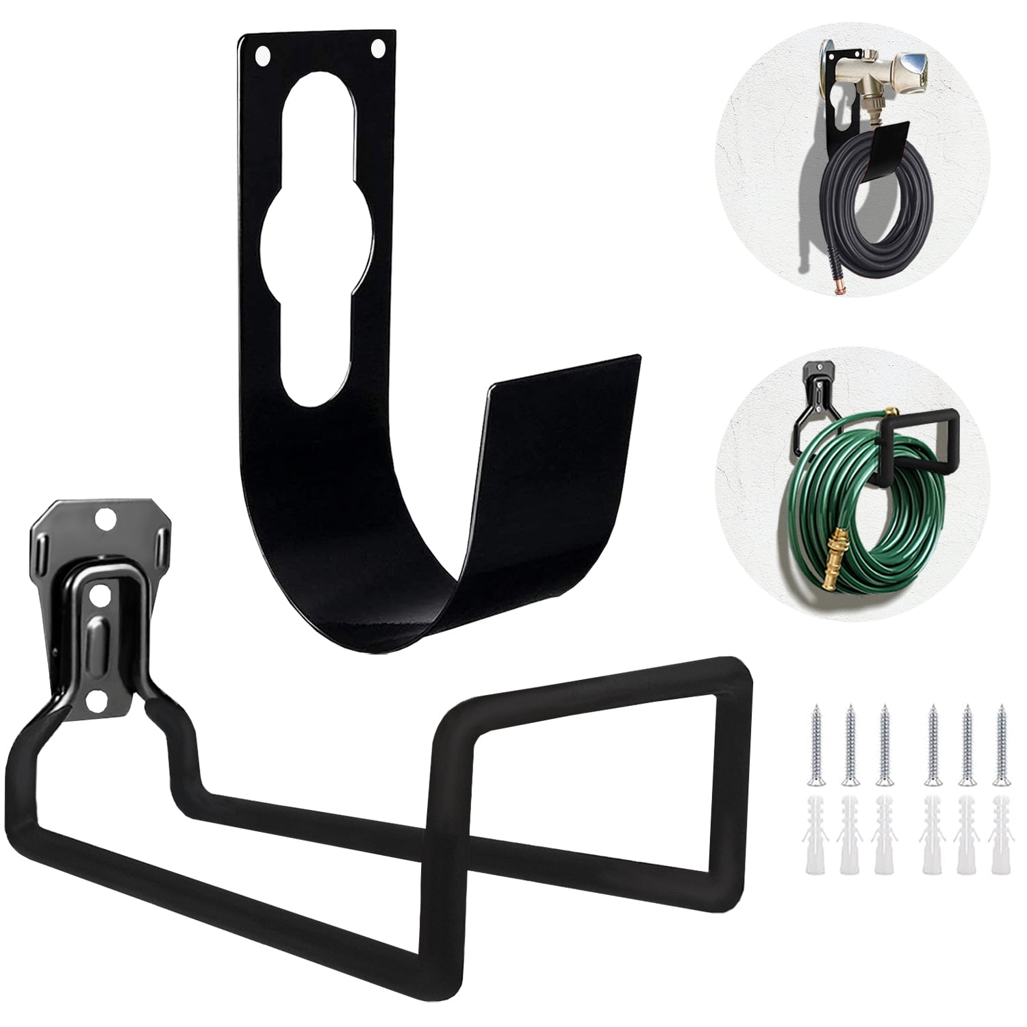 2pcs Garden Hose Holder Wall Mount Heavy Duty Detachable Hose Hanger ...