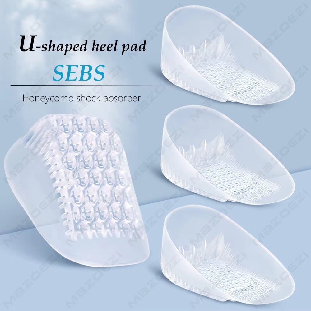 2pcs Gel Heel Cushion Inserts For Shoes Silicone Heel Cup Pads For Bone ...