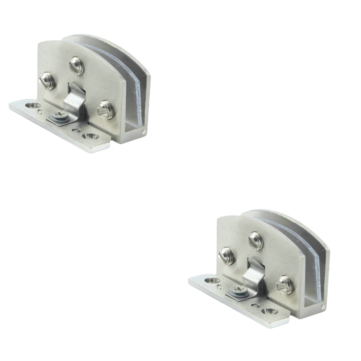 2pcs Glass Fixation Clamp Zinc Alloy Square Glass Clamp for Home Store ...