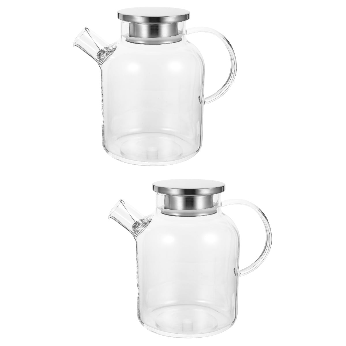 2pcs Glass Juice Pitcher Clear Water Pitcher Glass Water Kettle ...