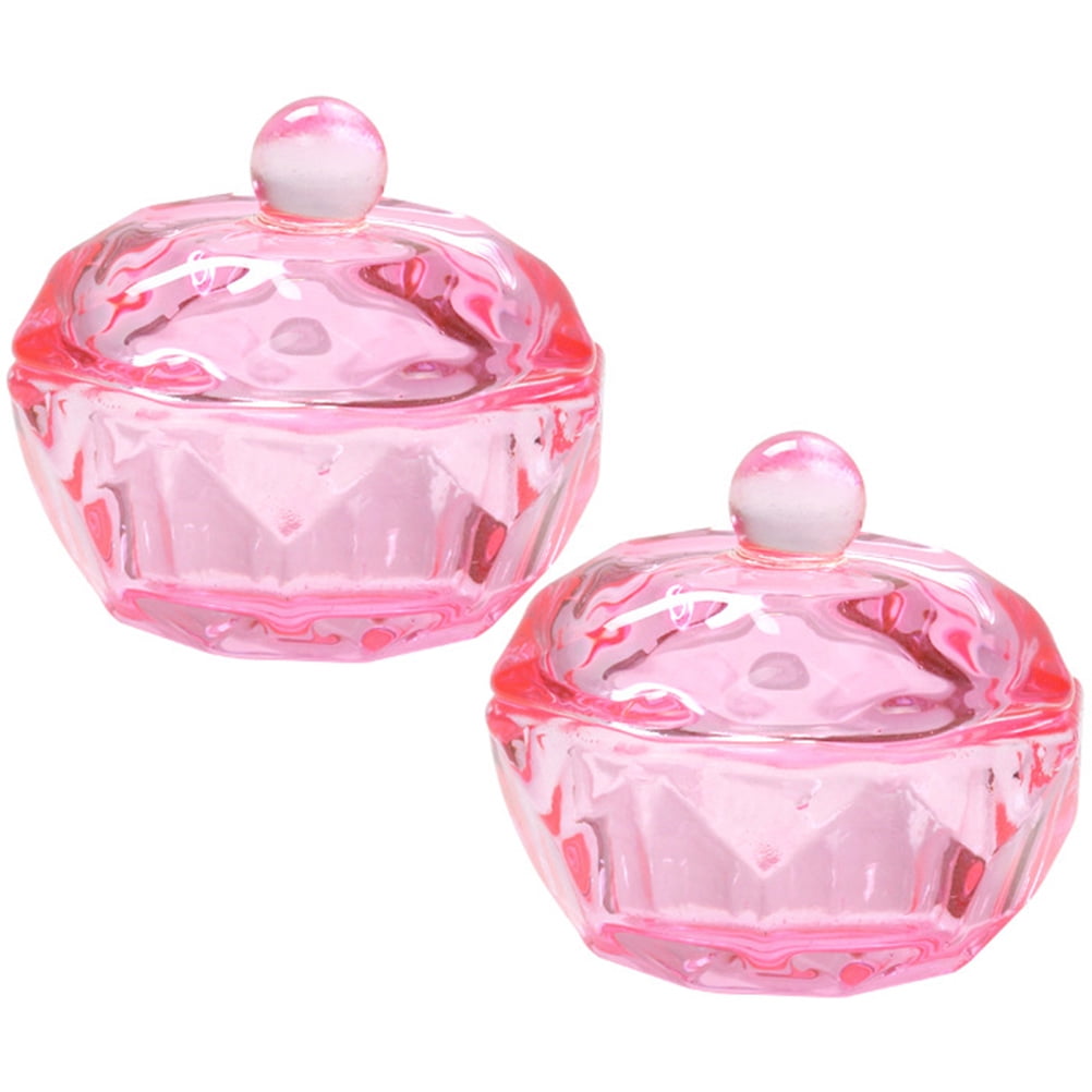 2pcs Glass Liquid Monomer Dish Glass Cups Acrylic Powder Storage ...