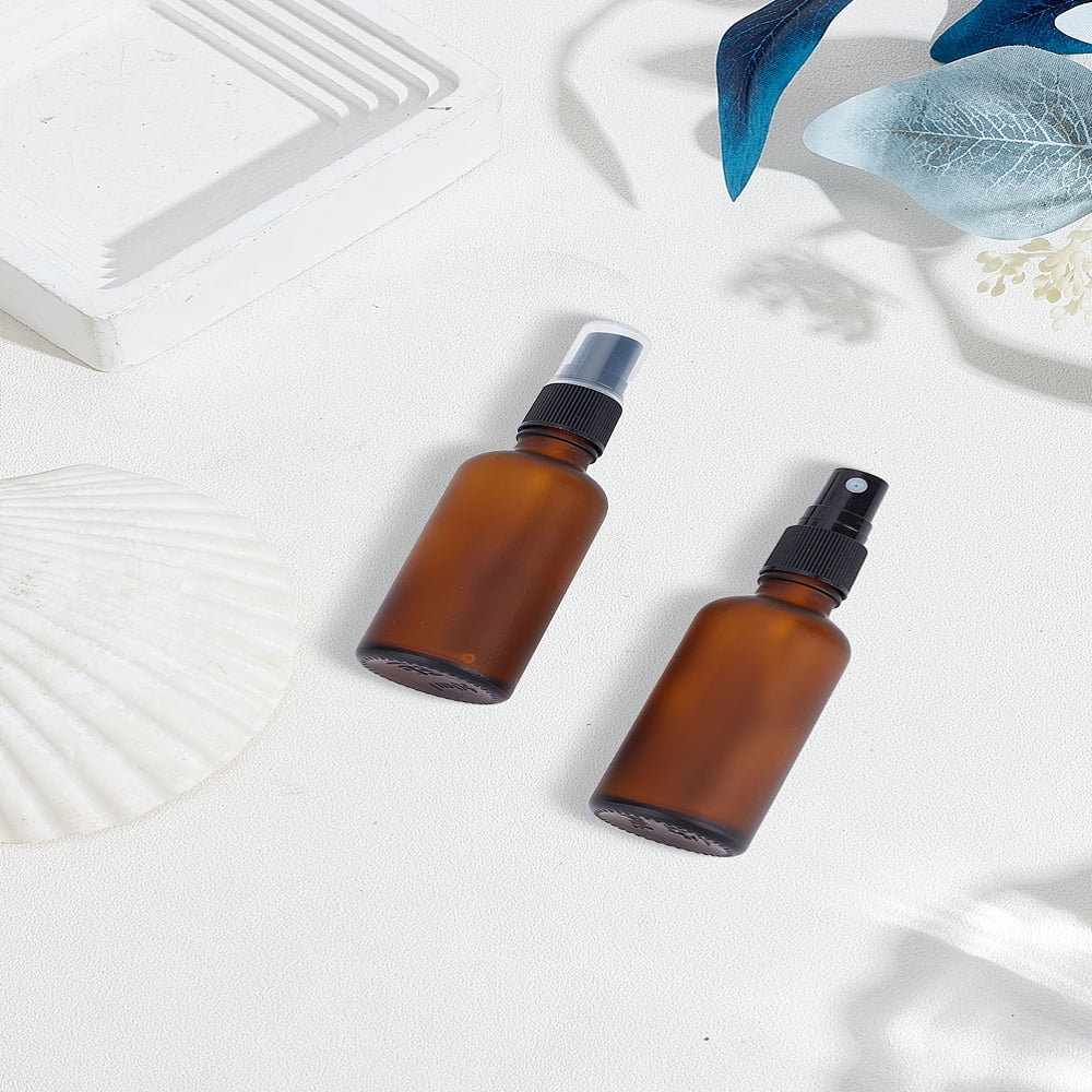 2pcs Glass Sample Perfume Spray Bottles with Plastic Cap Travel Fine ...