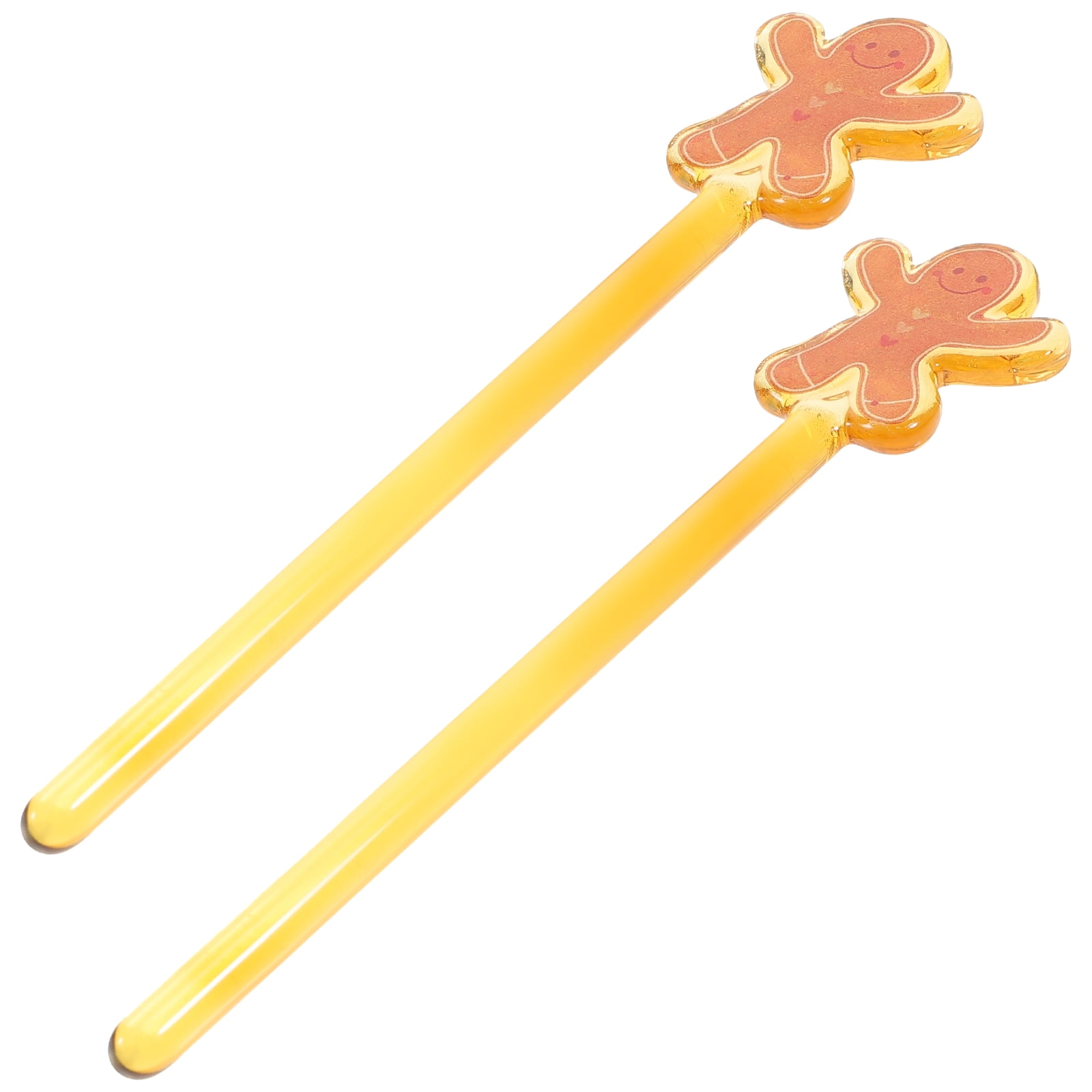 2pcs Glass Stirring Stick Gingerbread Man Beverage Rod Coffee Mixing ...
