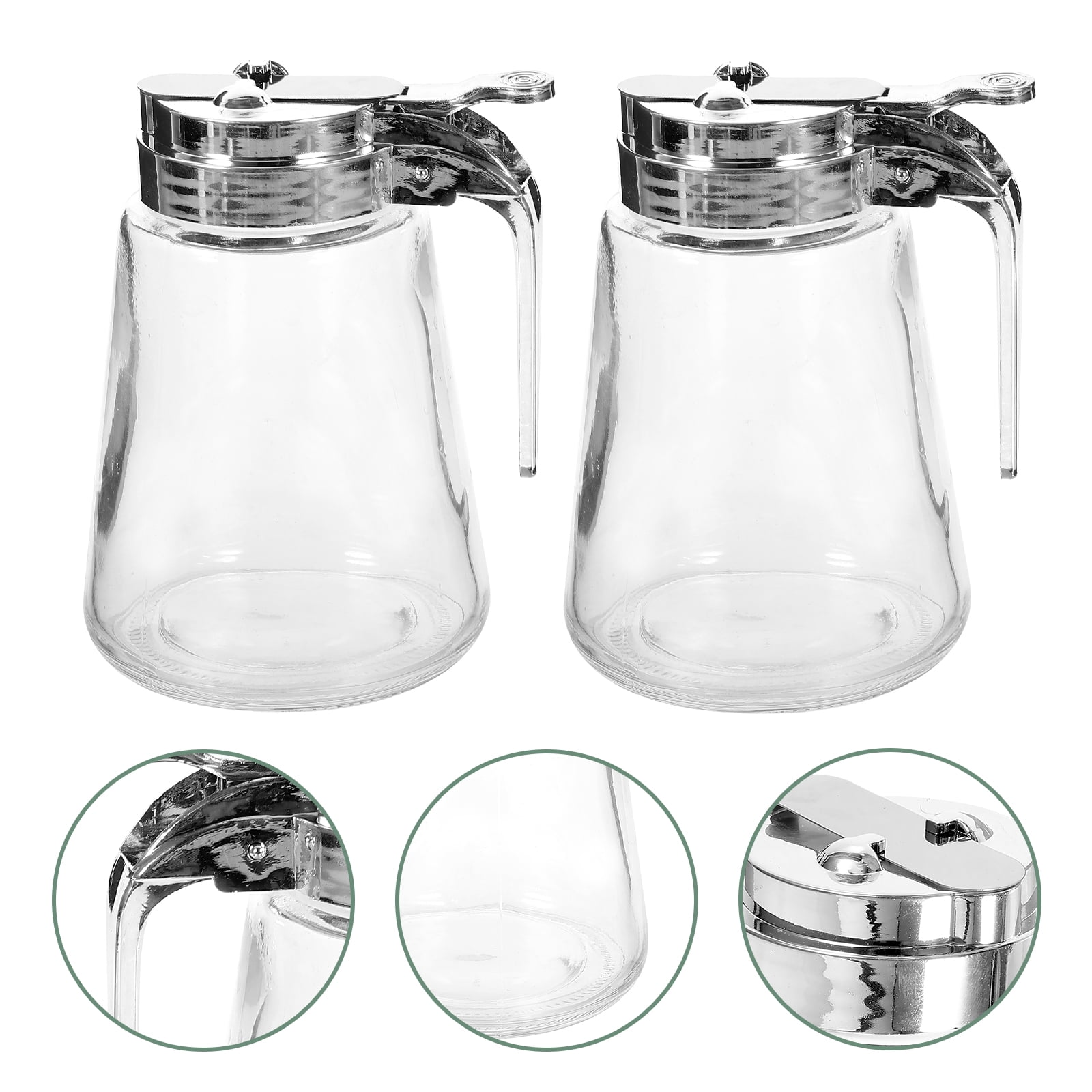 2pcs Glass Syrup Dispenser Pancake Syrup Dispenser Simple Syrup ...