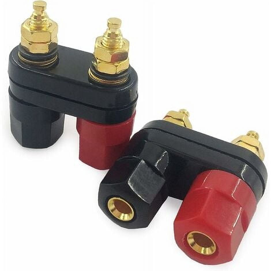 2pcs Gold Plated Insulated Binding Post Power Amplifier Dual 2 Way ...