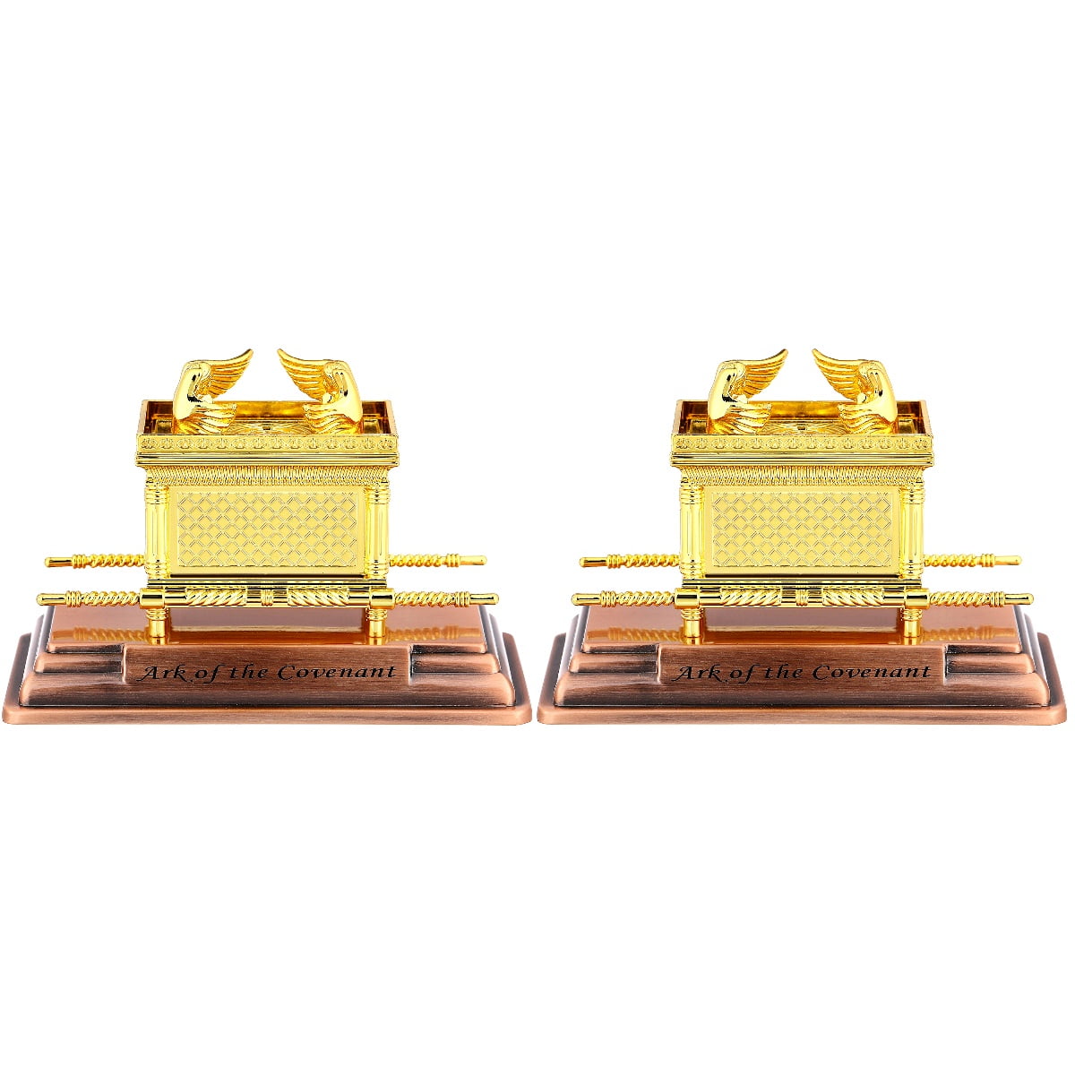 2pcs Golden Ark of The Covenant Replica Ark of Religious Statue, Gold ...