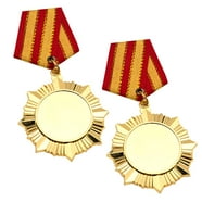 award medal, 2pcs Metal Award Medals with Neck Ribbon Wheats Winner ...