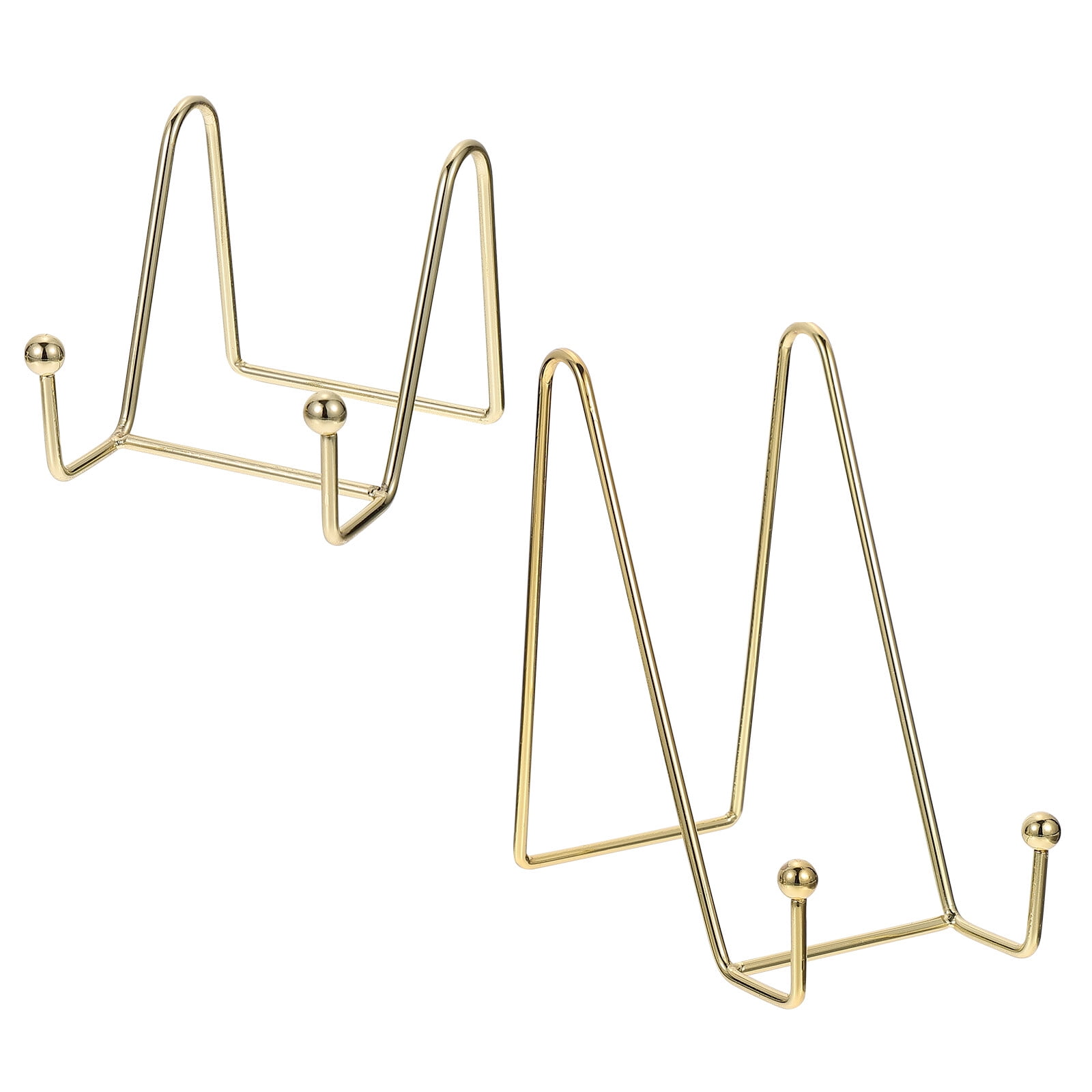 2pcs Golden Display Racks Tabletop Photo Racks Artwork Photo Showing ...