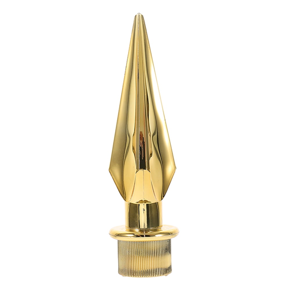 2pcs Golden Flagpole Topper Plastic Flag Pole Topper Flag Pole Finial ...