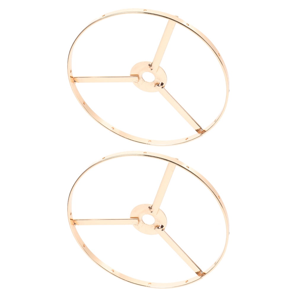 2pcs Golden Lamp Shade Frame E 27 Iron Lamp Shade Ring Support Used For ...