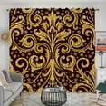 2pcs Golden Peacock Curtain Study Room Kitchen Living Room Rod Pocket ...