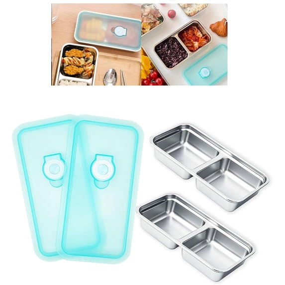 2pcs Grab and Go Snack Containers Stainless Steel, Reusable Snack ...