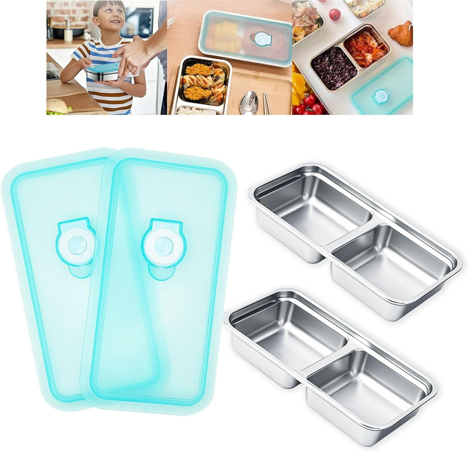 2pcs Grab and Go Snack Containers Stainless Steel, Reusable Snack ...