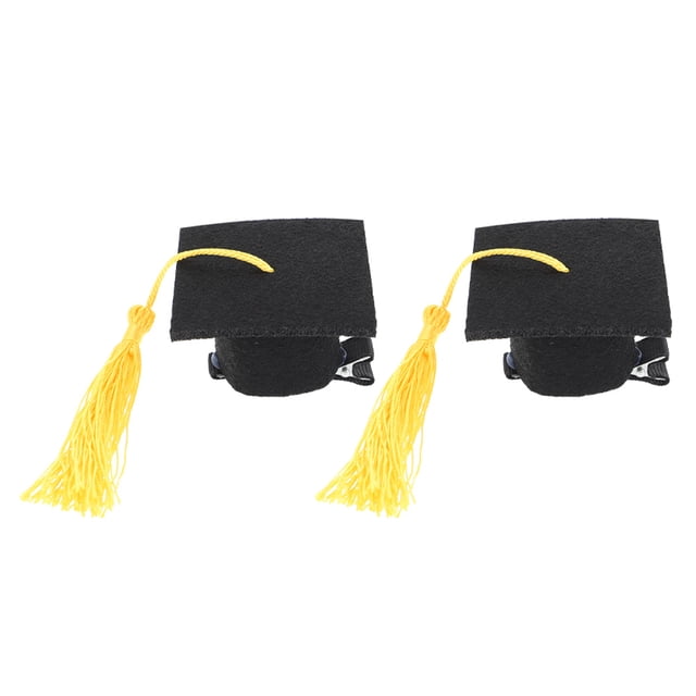 2pcs Graduation Hat Hair Clips Mini Doctoral Hat Hair Clips Graduation ...