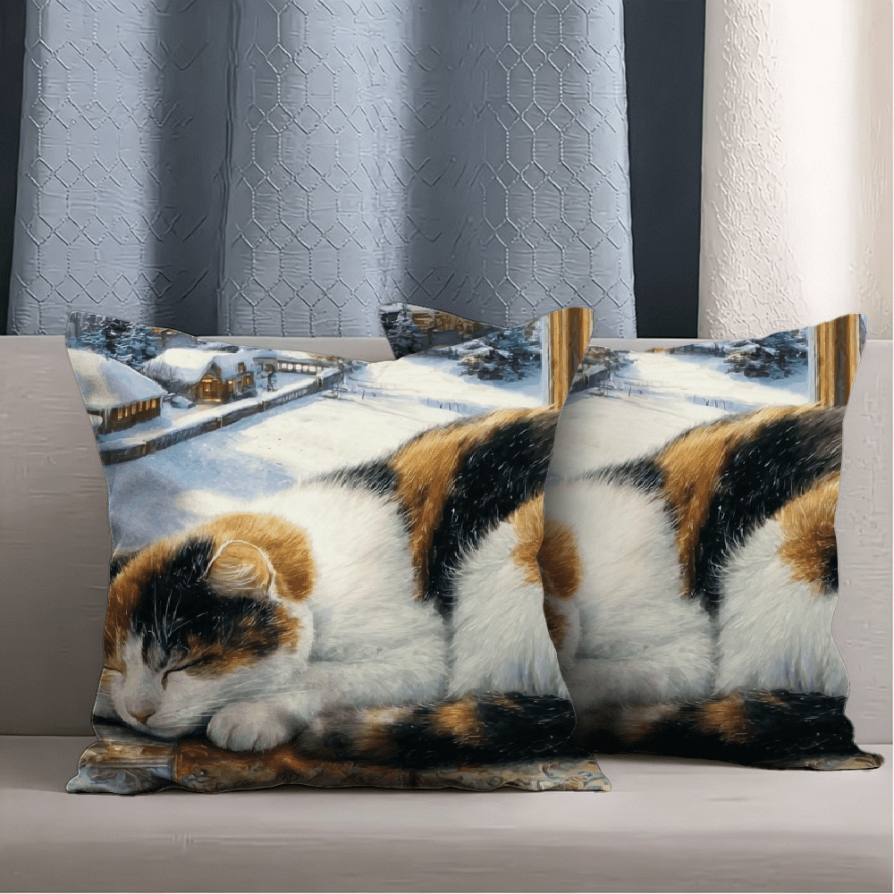 2pcs Graduation Season Gift. Featuring a Design of a Calico Cat Napping ...