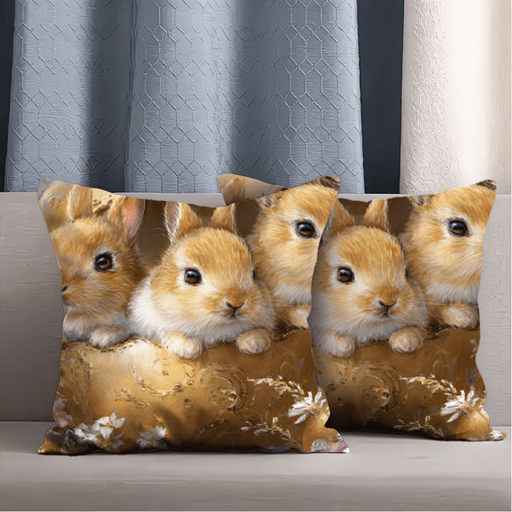 2pcs Graduation Season Gift. Two Rabbits on Egg Design short plush ...