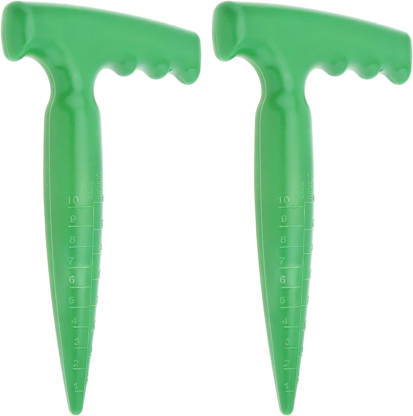 2pcs Green Handheld Plastic Hole Punch Sowing Bulb Seeds Sow Dibbler ...