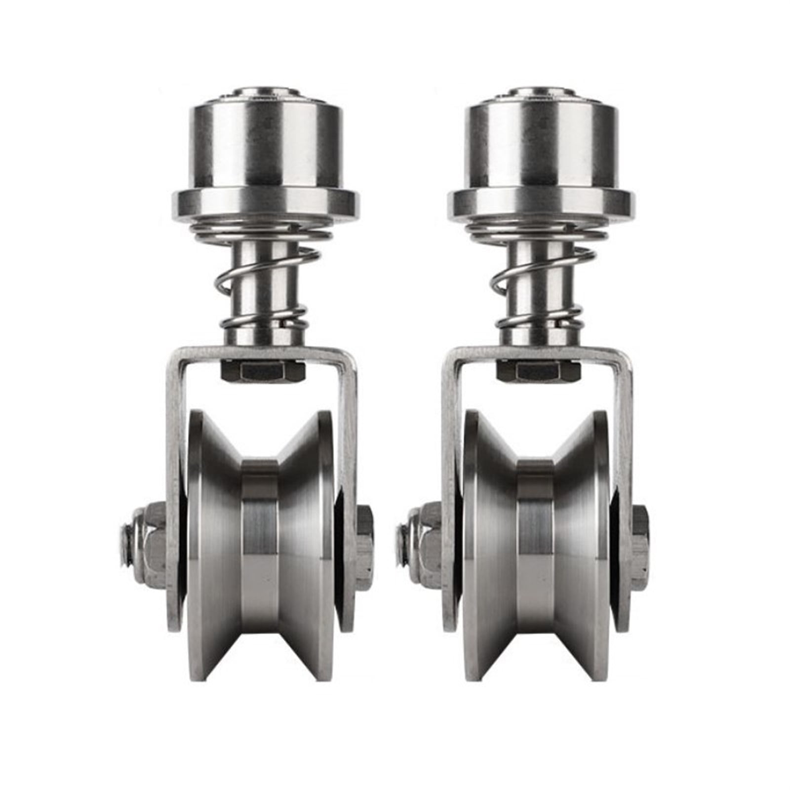 2pcs Groove Spring Universal Wheel 304 Stainless Steel Heavy Duty Track ...