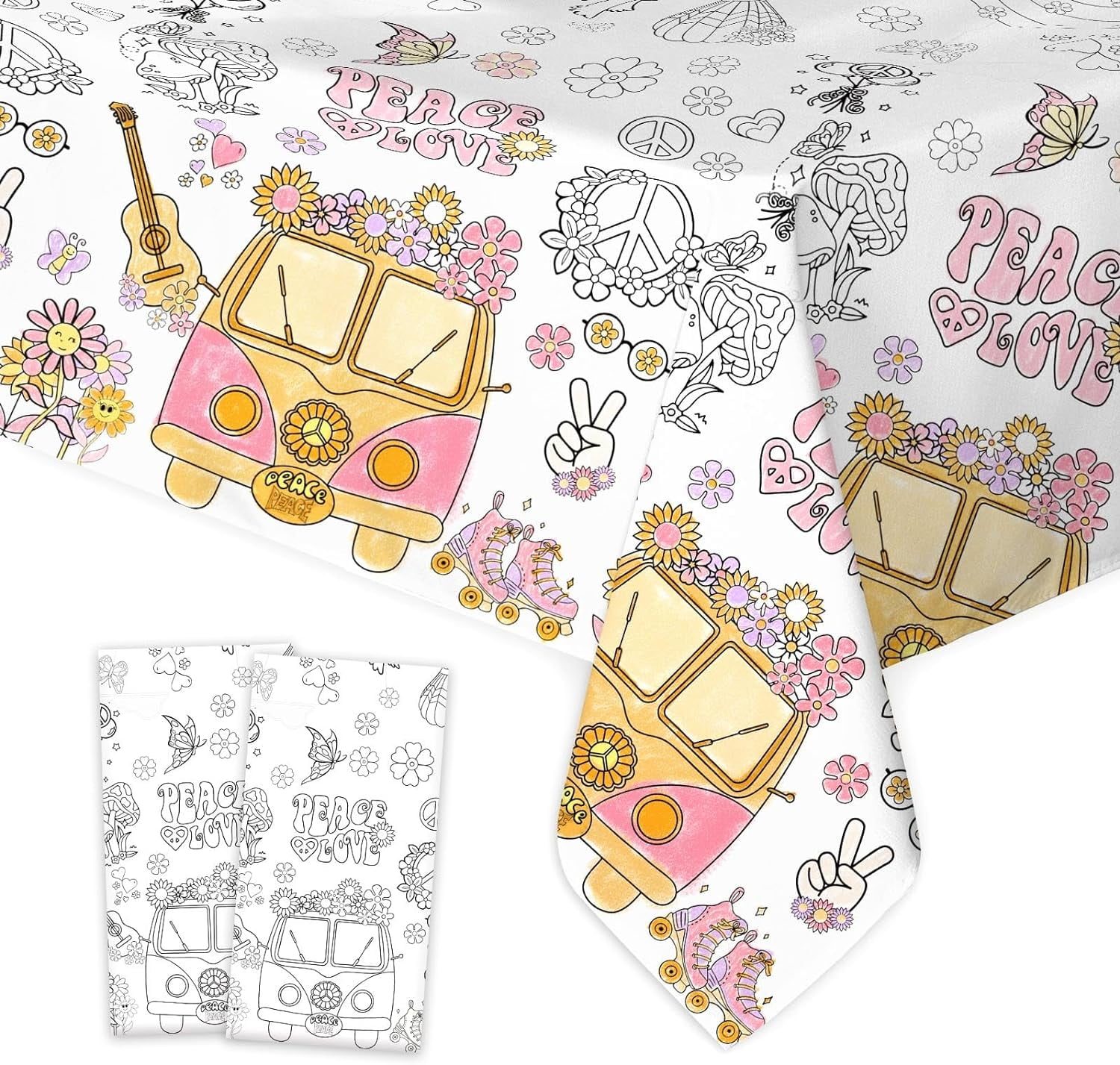 2pcs Groovy Giant Coloring Poster for Kids Stay Groovy Coloring ...