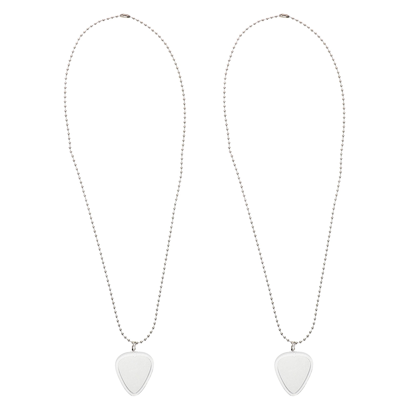 2pcs Guitar Pick Storage Case Necklace - Pick Holder Pendant - Music ...