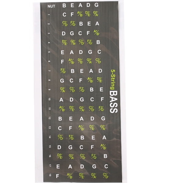 2pcs Guitar Scale Stickers Guitar Fretboard Note Map Decals for ...
