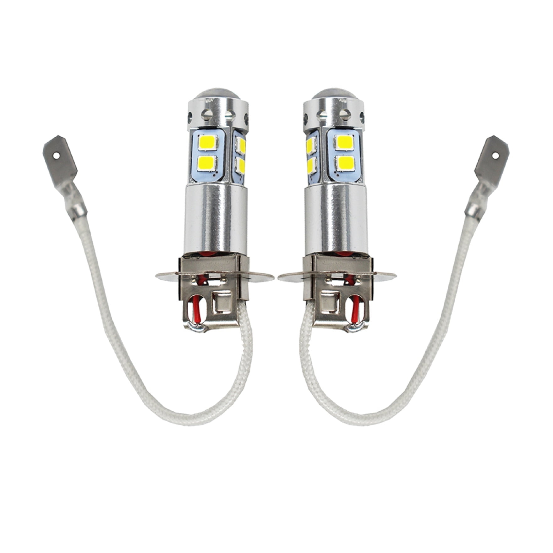 2pcs H3 3000K Yellow 100W High Power LED Fog Light Driving Bulb DRL ...