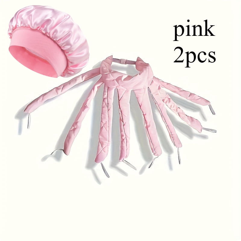 2pcs Hair Curler Headband for Long Hair, Satin Heatless Curling Rod ...