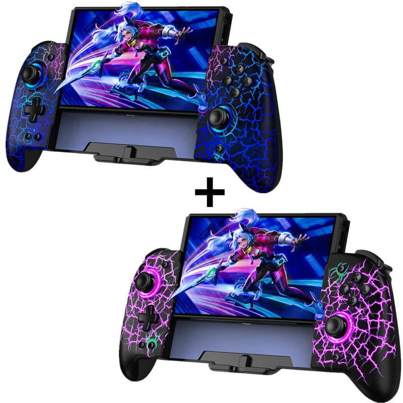 2pcs Hall Effect Switch Controller Wireless for Nintendo Switch/OLED, One-Piece Switch Joypad ...