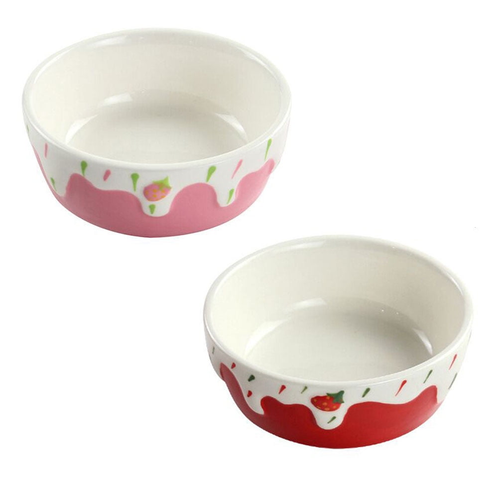 2pcs Hamster Food Bowl,Small Animals Ceramic Food Water Bowl for Guinea ...