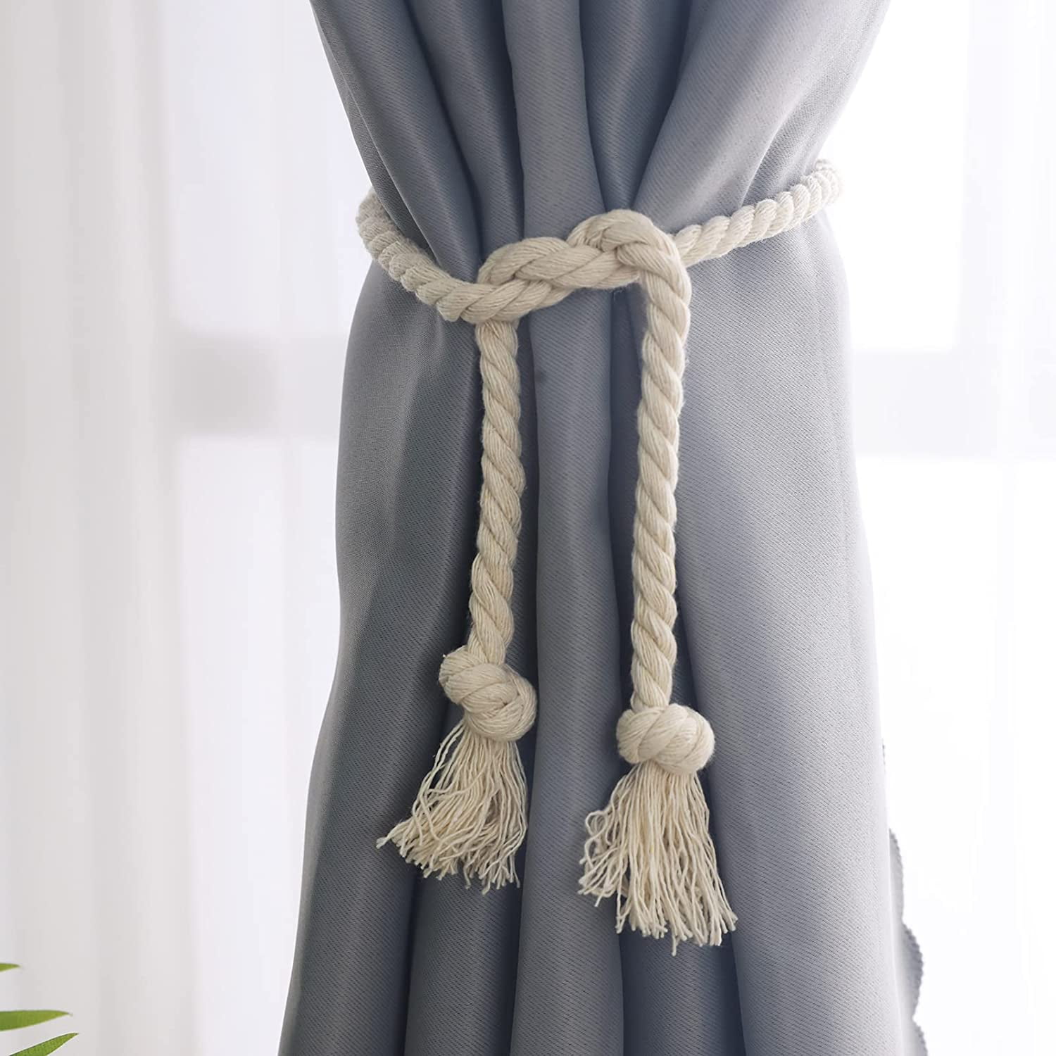 2pcs Hand Braided Village Style Curtain Tiebacks for Drapery,Holdbacks ...