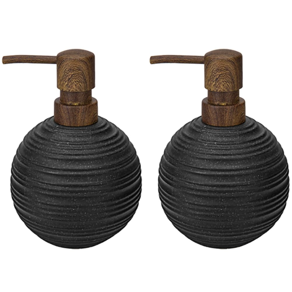 2pcs Hand Soap Dispenser Set, Sandstone Textured Resin Liquid Soap ...
