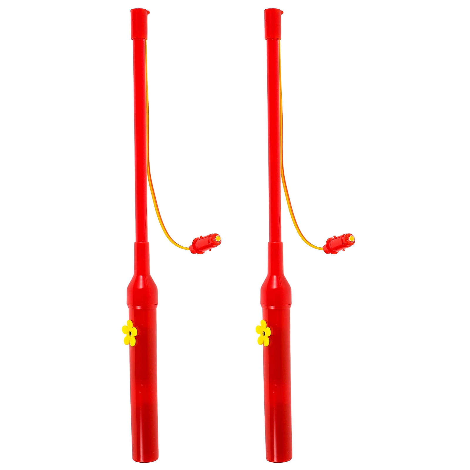 2pcs Red Plastic Lantern Sticks for Crafts with Bright Light Ideal for ...