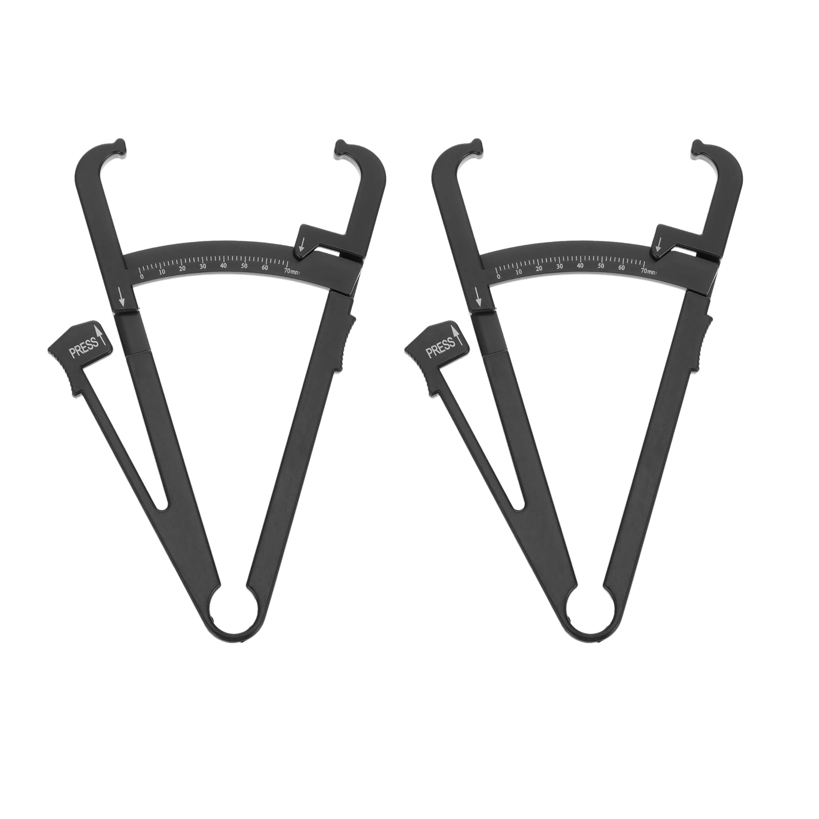 2pcs Handheld Skinfold Caliper Body Fat Measurement Device For Men