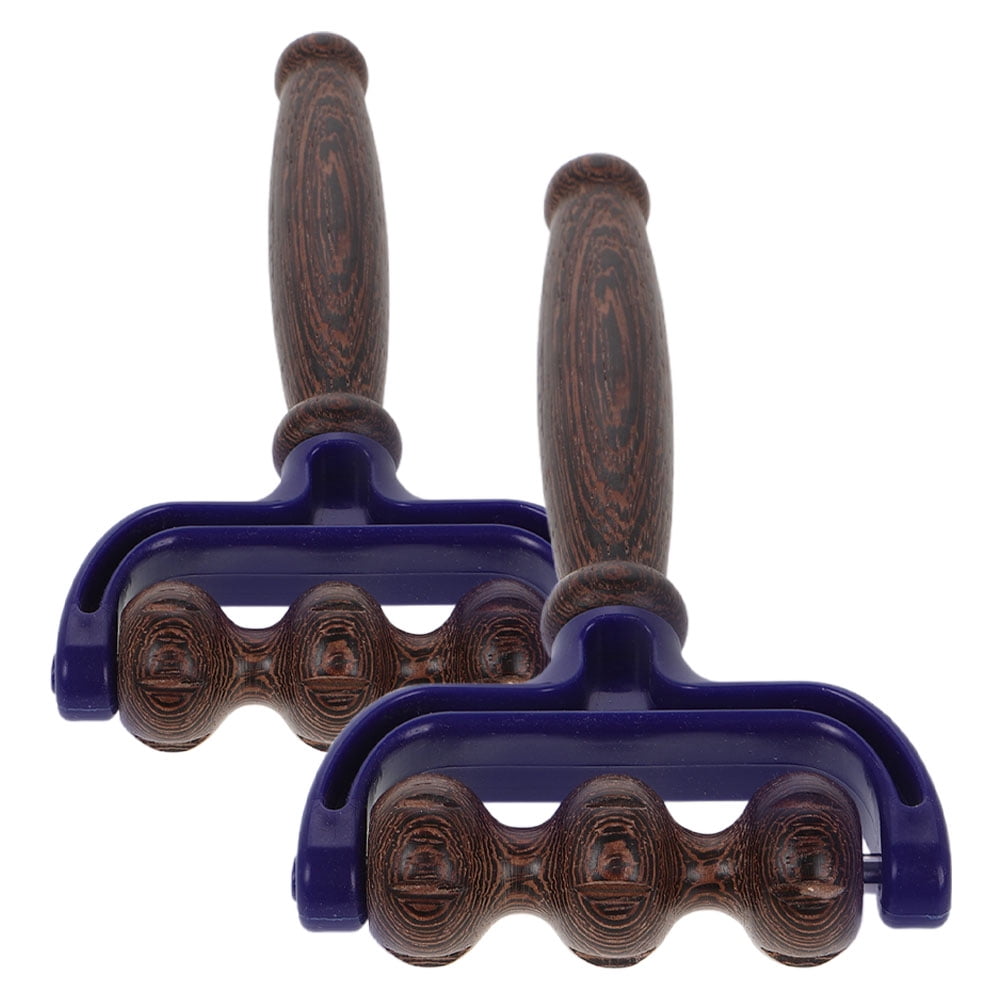 2 Pcs Handheld Massage Device Solid Wood Massager - Walmart.com