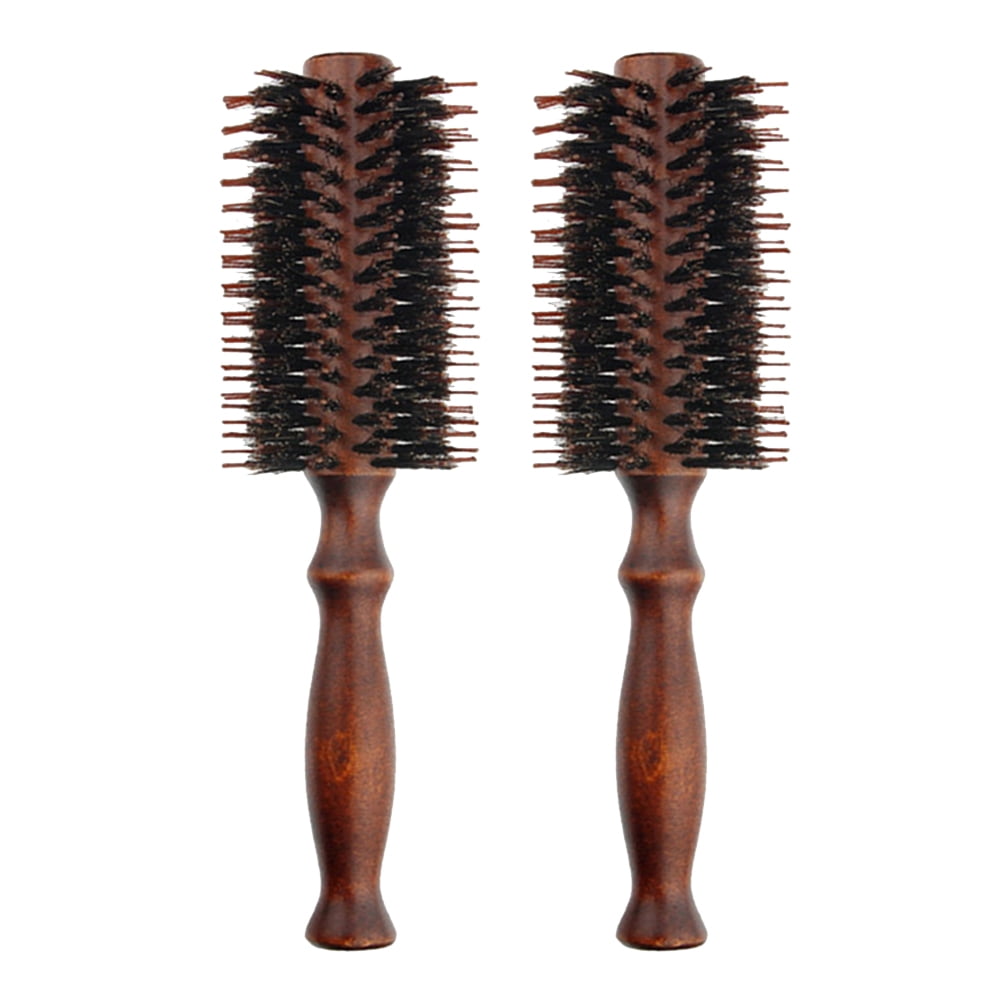 2pcs Handle Portable Hair Comb Round Brushes Anti-static Curly Brushes ...