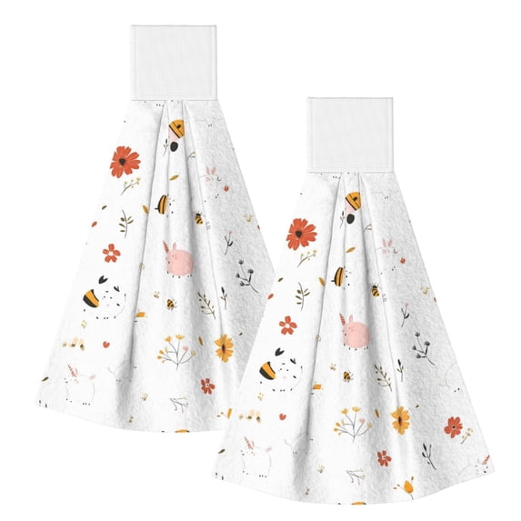 2pcs Hanging Coral Velvet Hand Towel Is Light Breathable And Absorptive ...