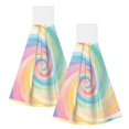 2pcs Hanging Coral Velvet Hand Towel Is Light Breathable And Absorptive ...