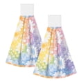 2pcs Hanging Coral Velvet Hand Towel Is Light Breathable And Absorptive ...