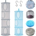 2pcs Hanging Mesh Storage Organizer Bag Foldable Space Saving Organizer ...