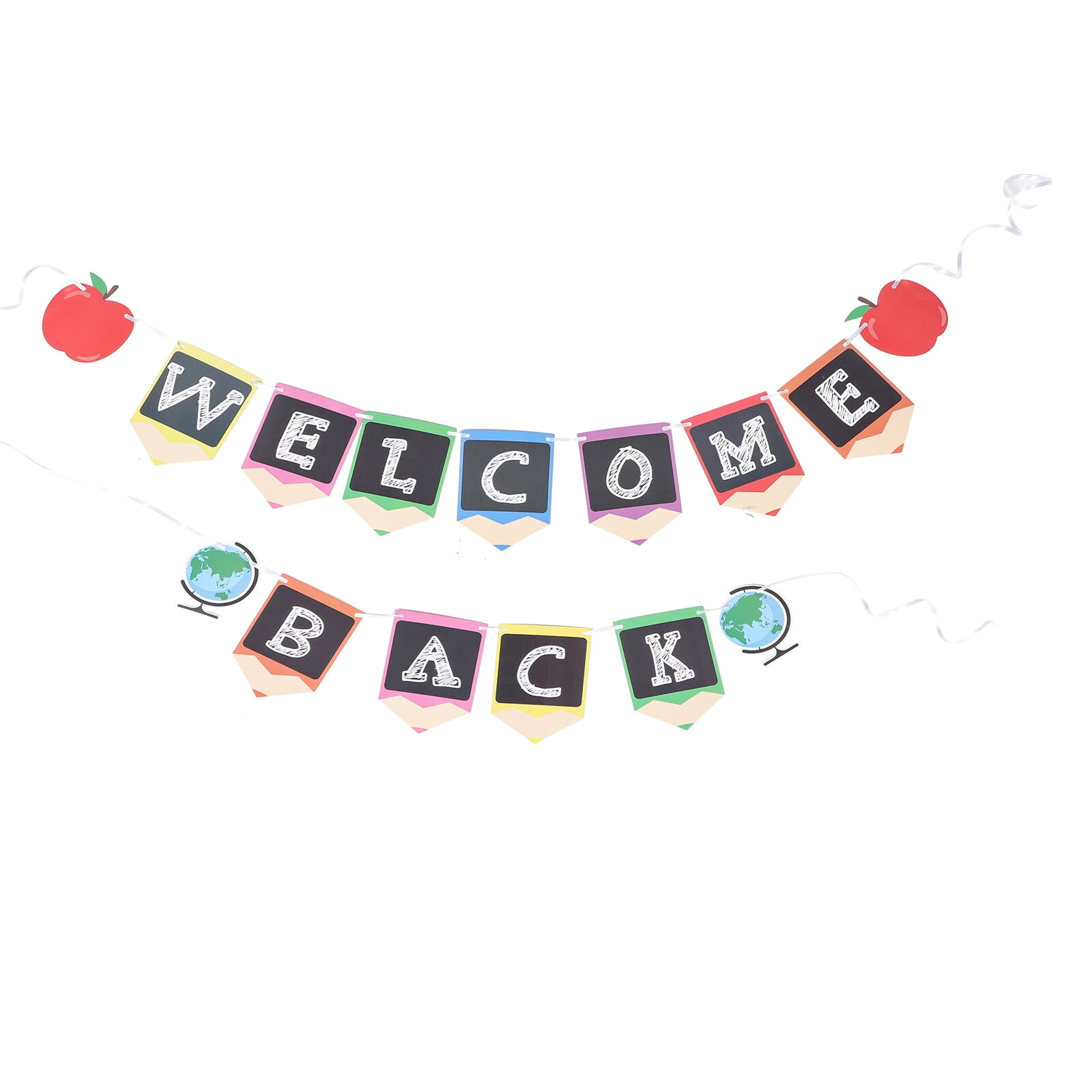 2pcs Hanging Paper Welcome Banner Decoration Back Sign Banner for ...