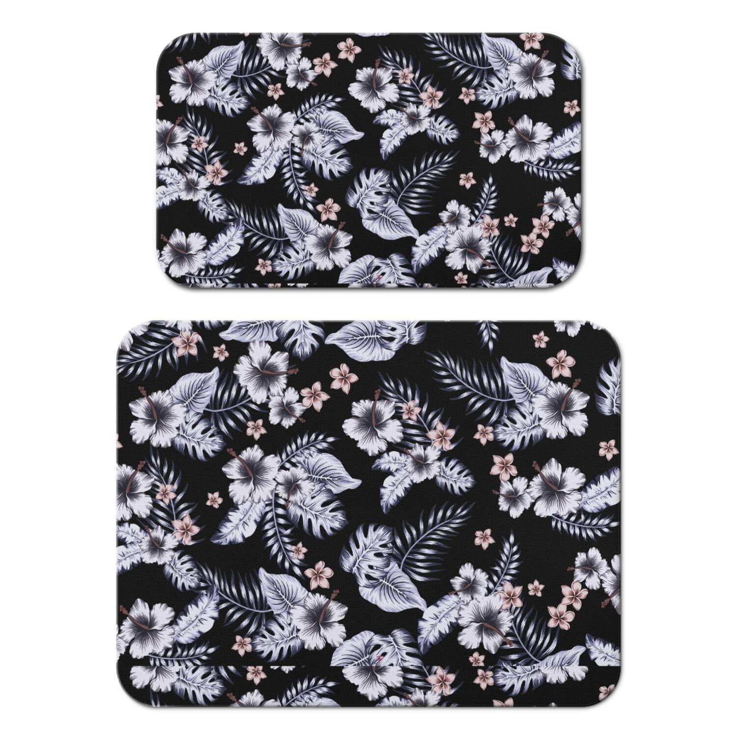 2pcs Hawaiian Hibiscus Coffee Mat, Multi-Purpose Absorbent Drying Pad ...