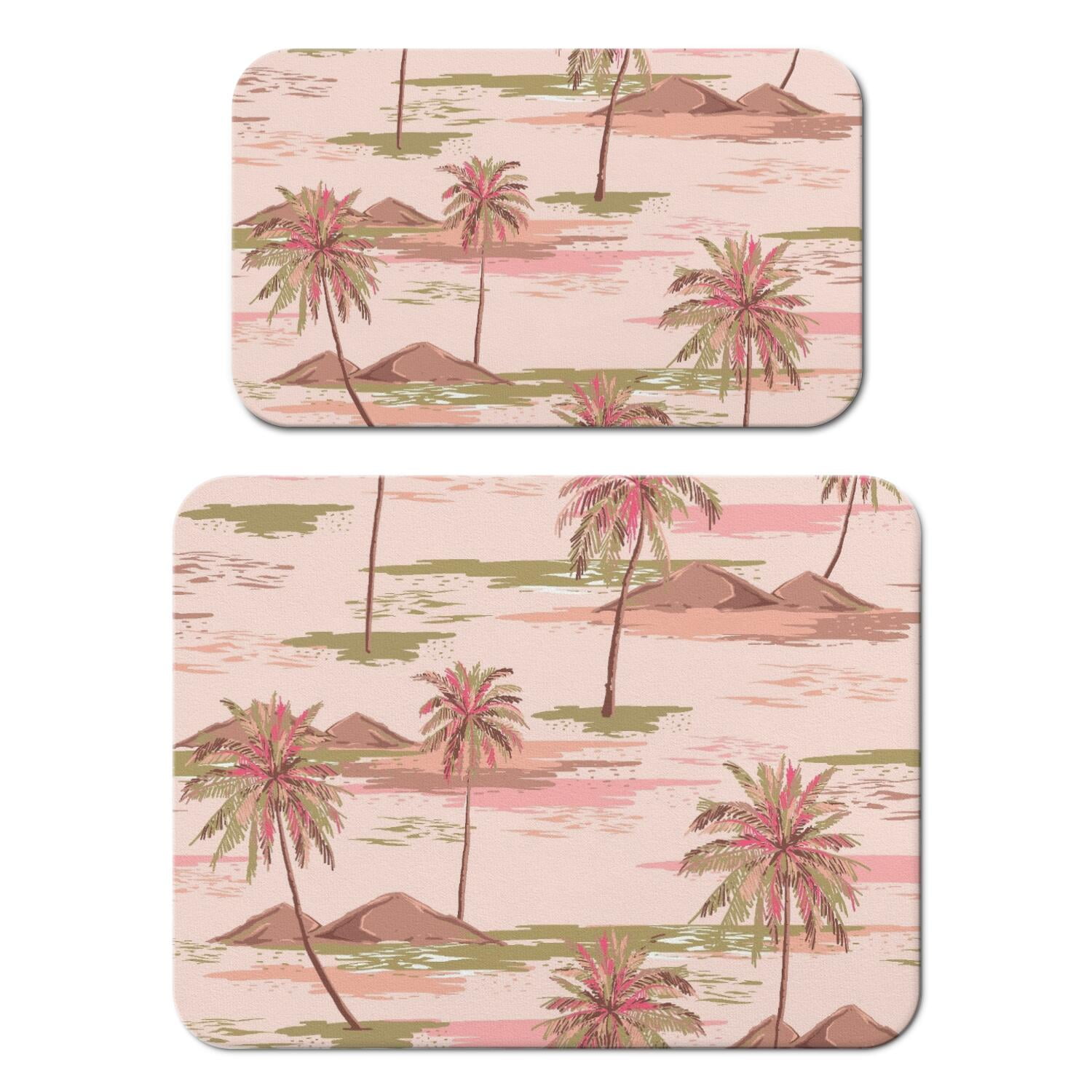 2pcs Hawaiian Paradise Coffee Station Mat, Safari Inspired Design ...