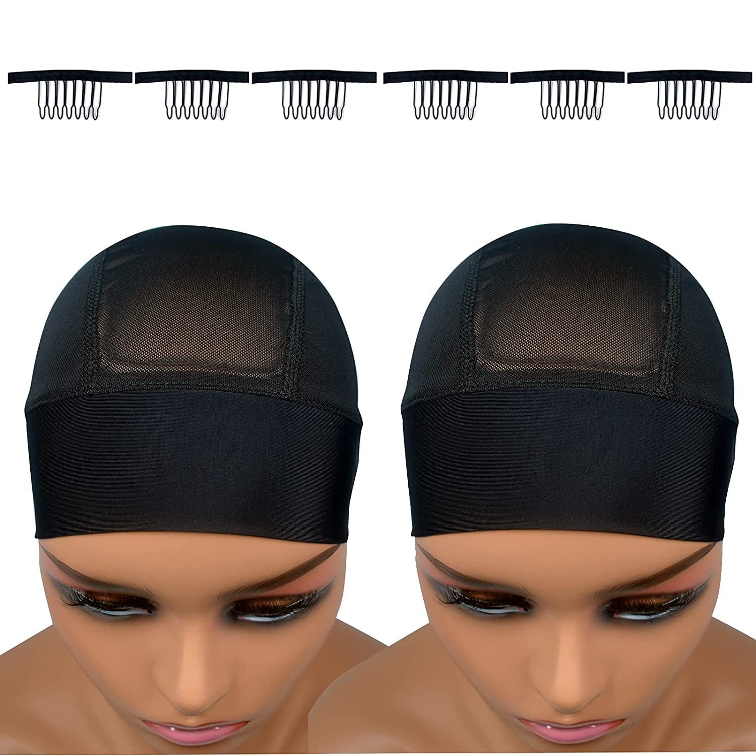 2pcs Headband wig cap for making wig,Adjustable velco Lace headband ...