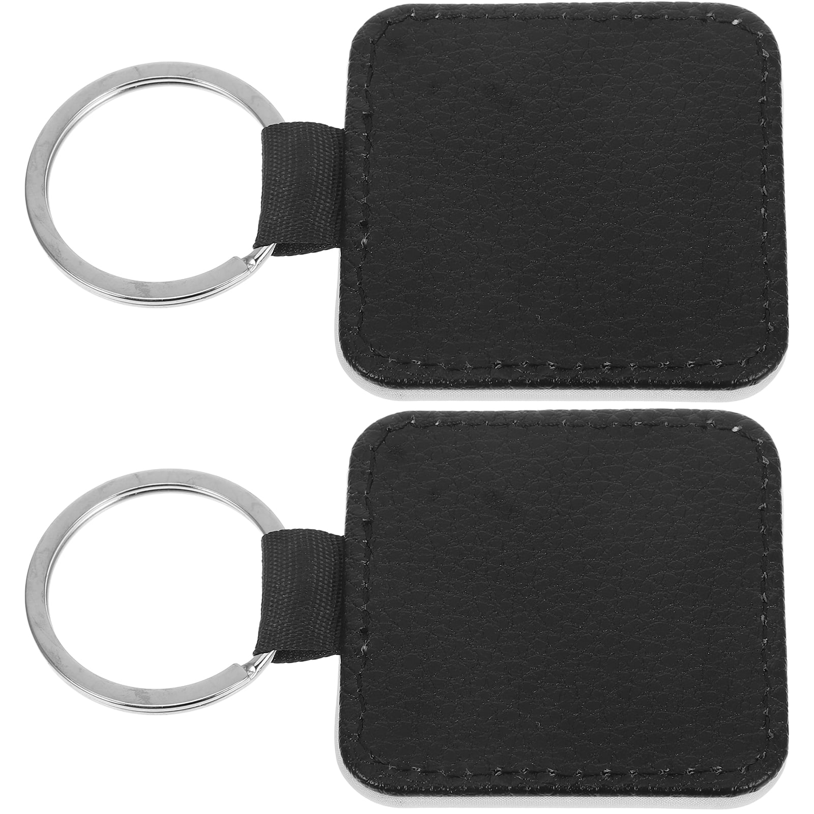 2pcs Heart Shaped PU Leather Keychain Blanks DIY Art Craft Supplies ...