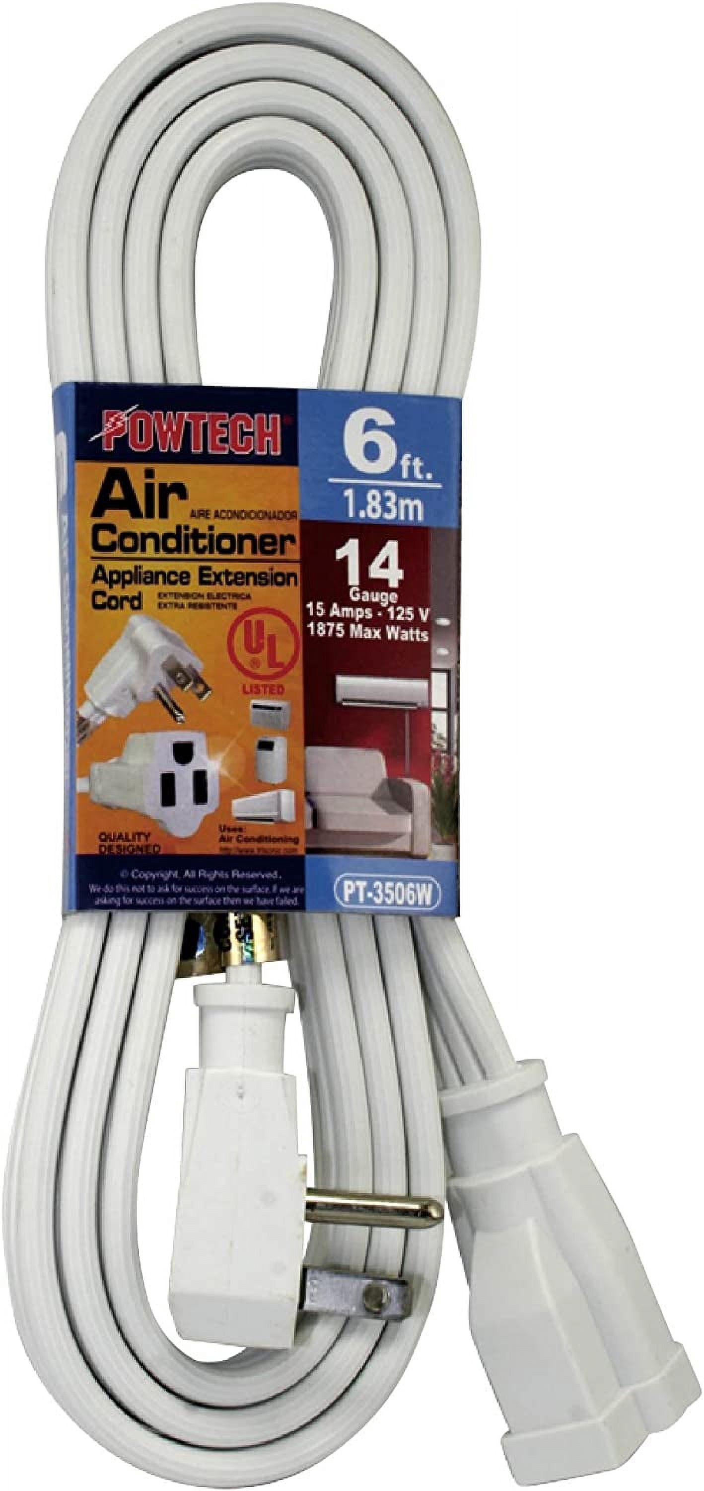 2pcs Heavy Duty 6 FT Air Conditioner and Major Appliance Extension Cord ...