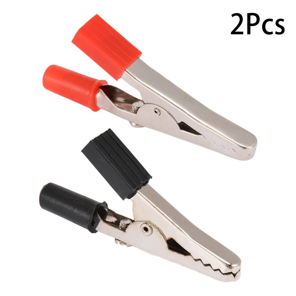 2pcs Heavy Duty Crocodile Insulated Alligator Clips PAIR Test Leads ...