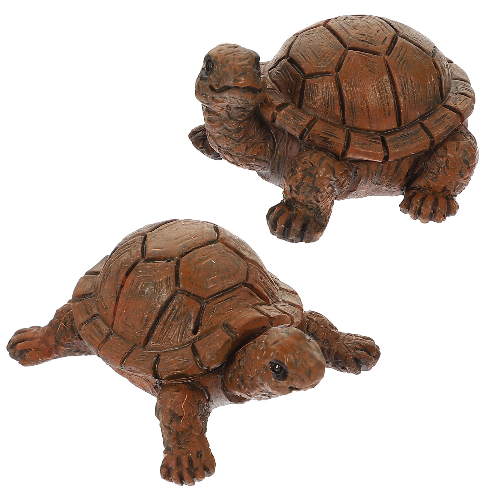 2pcs Highly Simulation Turtle Model Decoration Garden Layout Resin ...