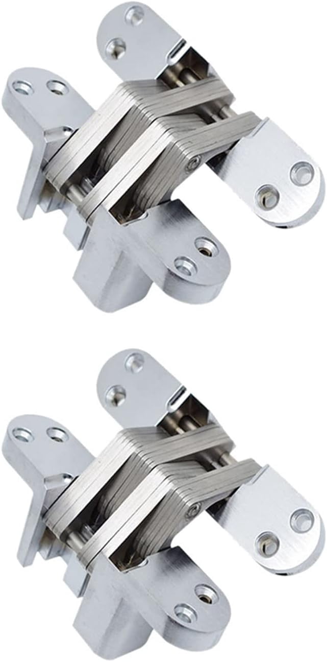 2pcs Hinges Stainless Steel Concealed Cross Concealed Hinge 60mm Built ...