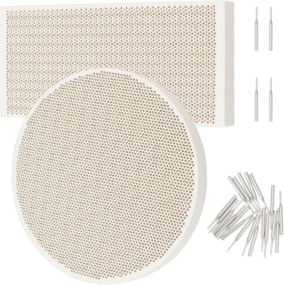 2pcs Honeycomb Ceramic Soldering Boards with 20pcs Stainless Steel ...