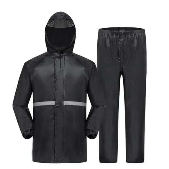 2pcs Hooded Coat & Pant Rain Suit For Women Men Outdoor Waterproof Rain ...